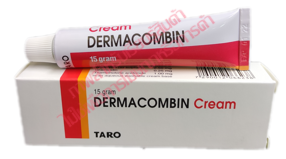 DERMACOMBIN cream # ใหญ่ 15 g nystatin+neomycin+gramicidin+TA